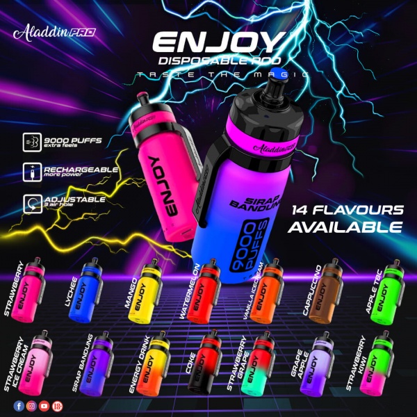 Aladdin Pro Enjoy 9000 Puffs Disposable Pod SG - RELX SG Vape Shop ...