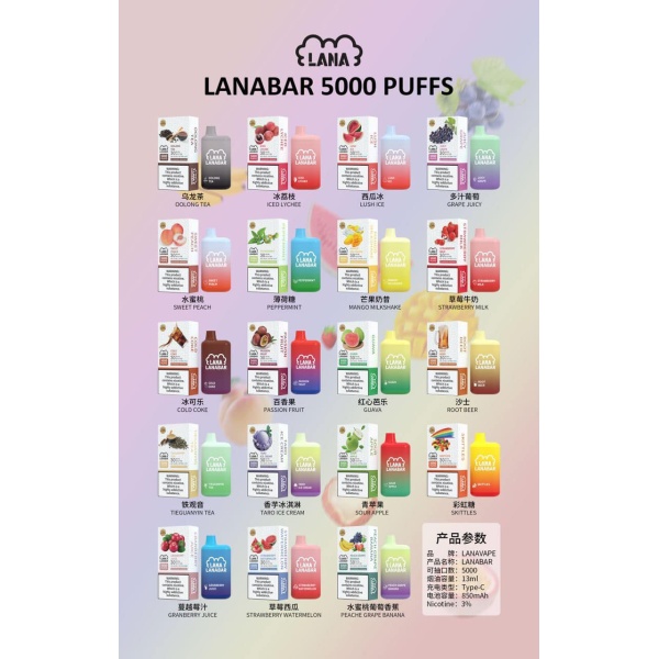 LANA BAR 5000 Puffs | Lana Disposable Pod - RELX SG Vape Shop